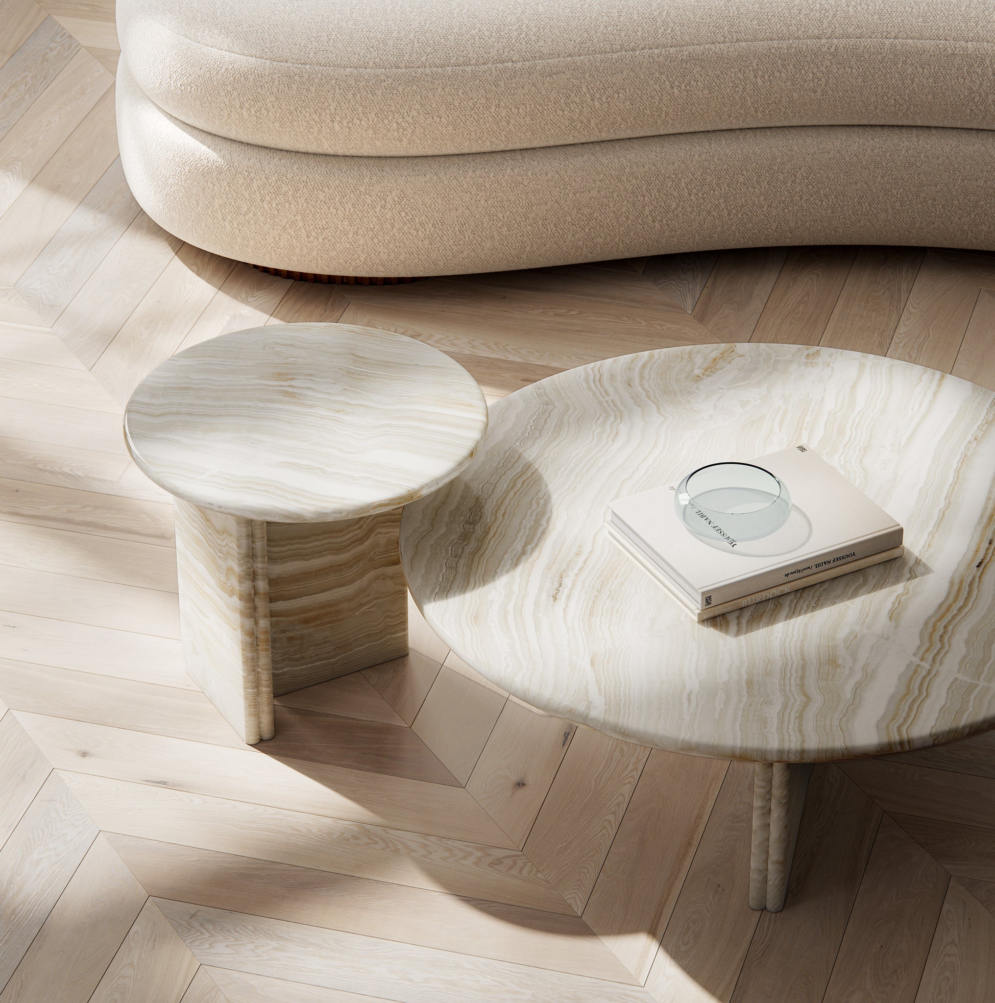 Onda Side Table in White Onyx – Just Adele